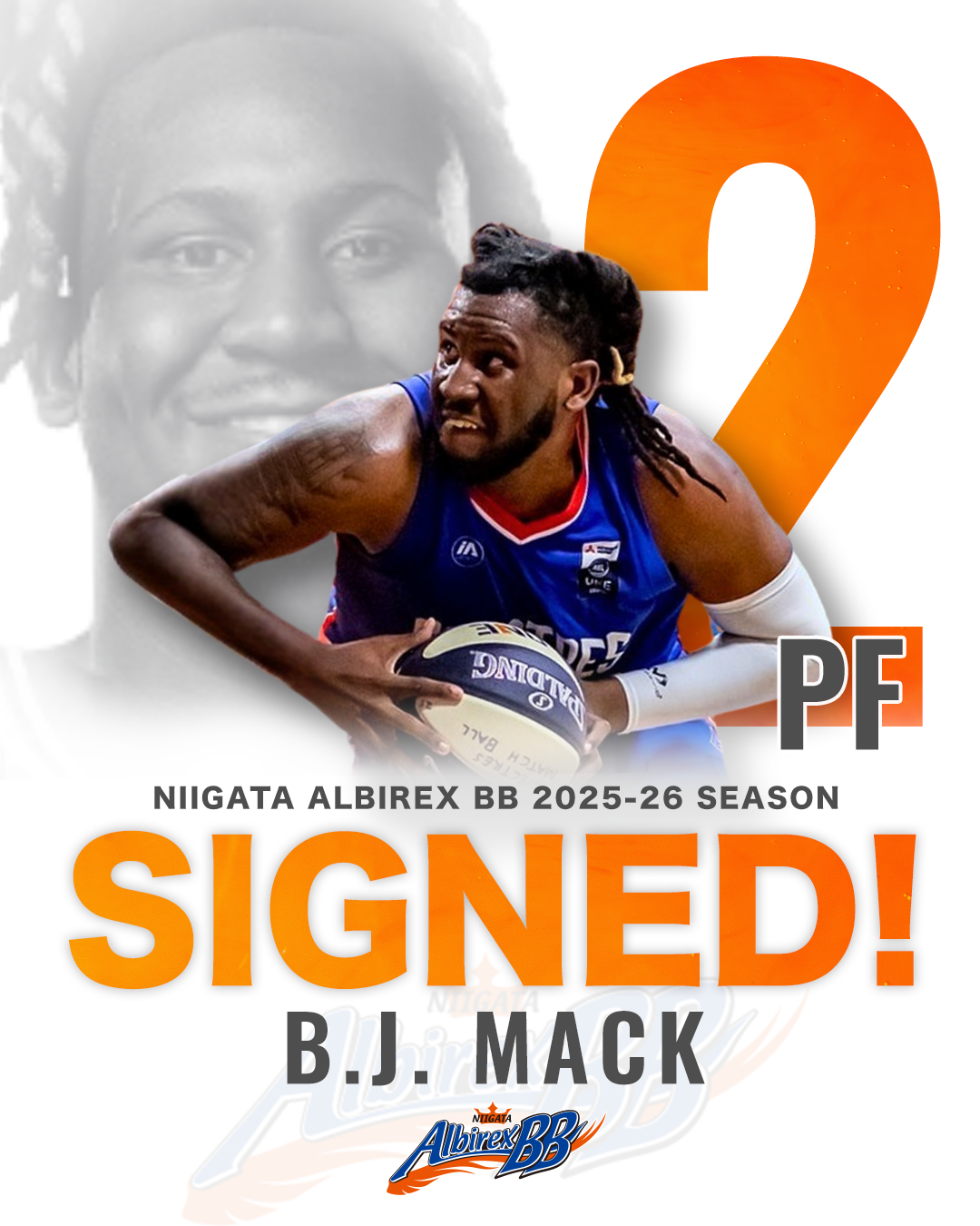 B.J.マック(BJ MACK)選手 加入のお知らせ | 新潟アルビレックスBB